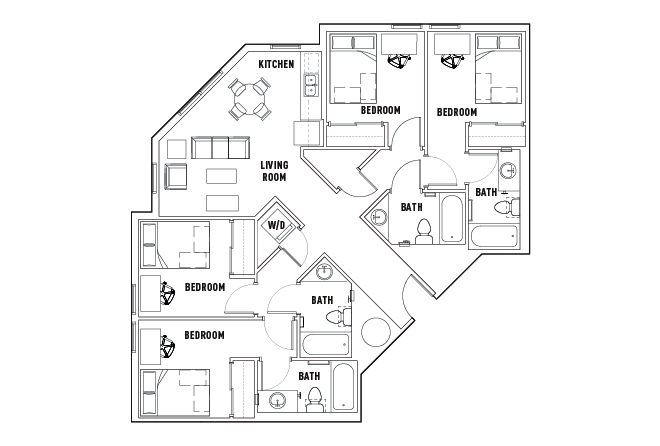 Floor Plans - The Callaway House Austin - Student Housing - Austin, TX