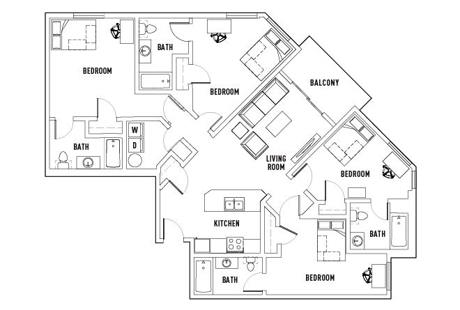 Floor Plans - Stadium Centre - Student Housing - Tallahassee, FL